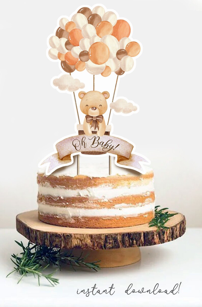 Teddy Bear Cake Topper Centerpiece Decoration Cutouts Cake - Etsy