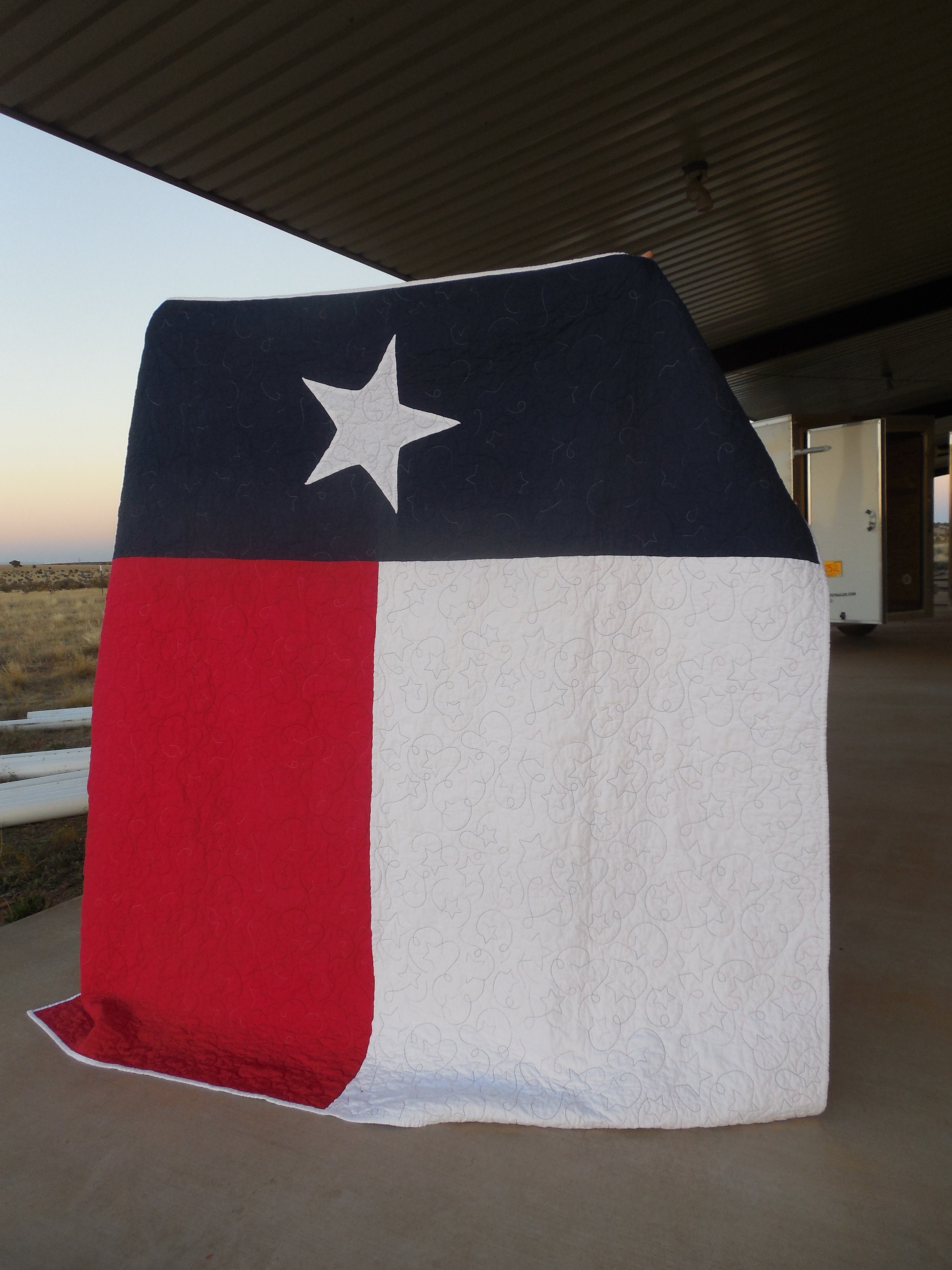 Texas Flag Quilt, Queen Size - Etsy