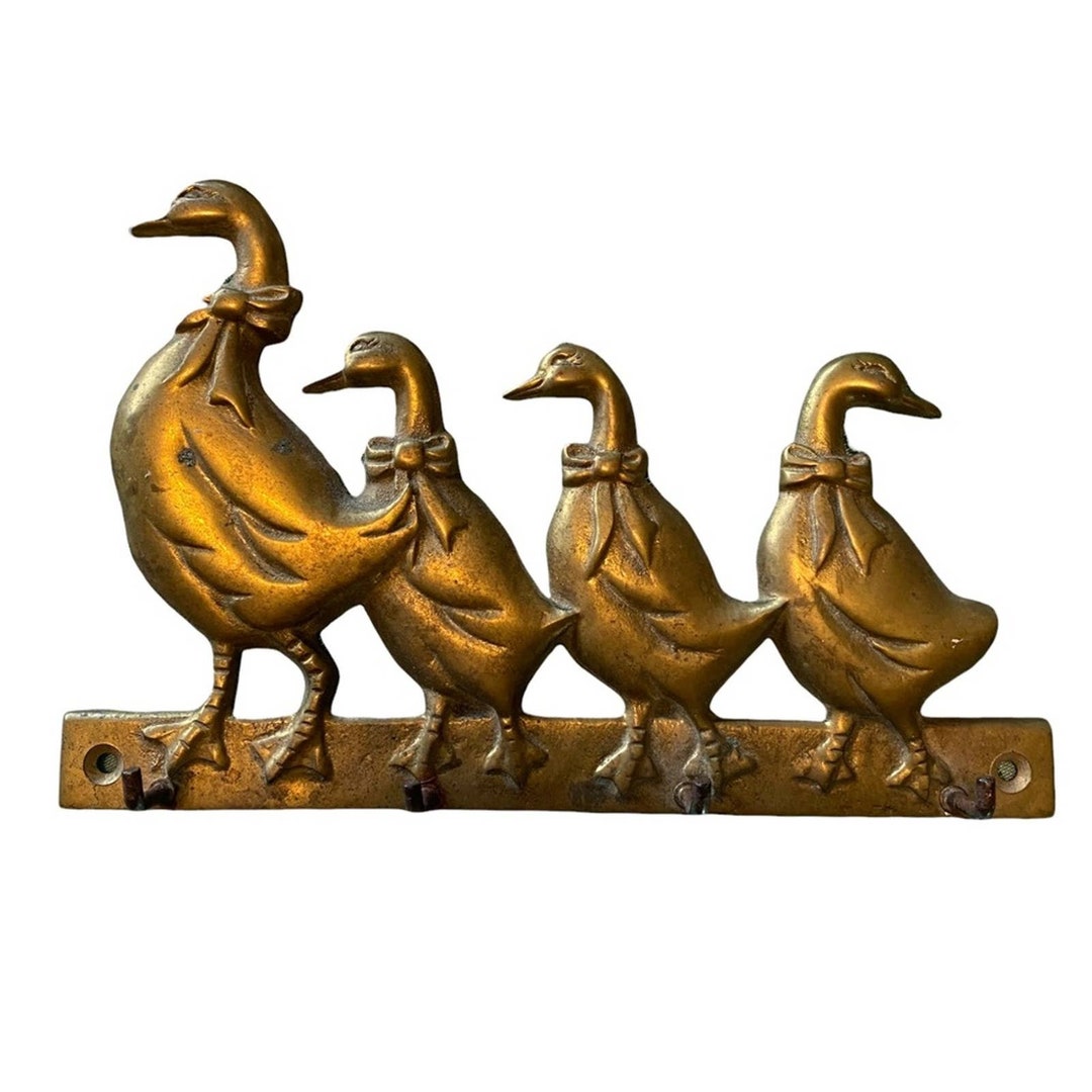 Vintage 1980s Brass Geese With Bows Keys Holder. - Etsy