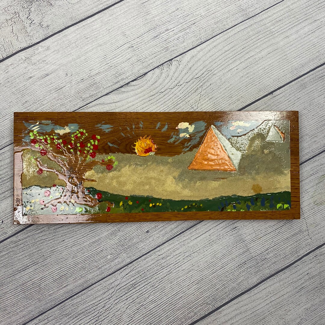 Made in Sweden Art. Tree Sun and Pyramids - Etsy