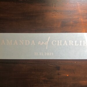 Custom Names and Date Vinyl Decal, Personalized Names Decal, Wedding ...