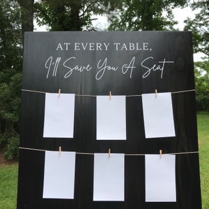 At Every Table, I'll Save You A Seat Wedding Seating Chart Decal ...