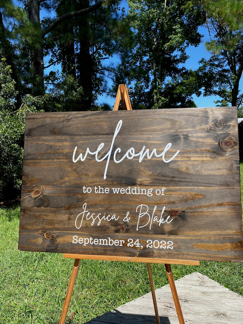 Custom Wedding Welcome Sign Vinyl Decal - Etsy