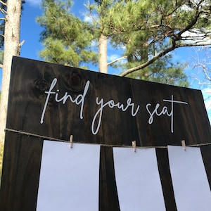 Find Your Seat Vinyl Decal - Etsy