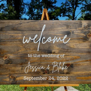 Custom Wedding Welcome Sign Vinyl Decal - Etsy