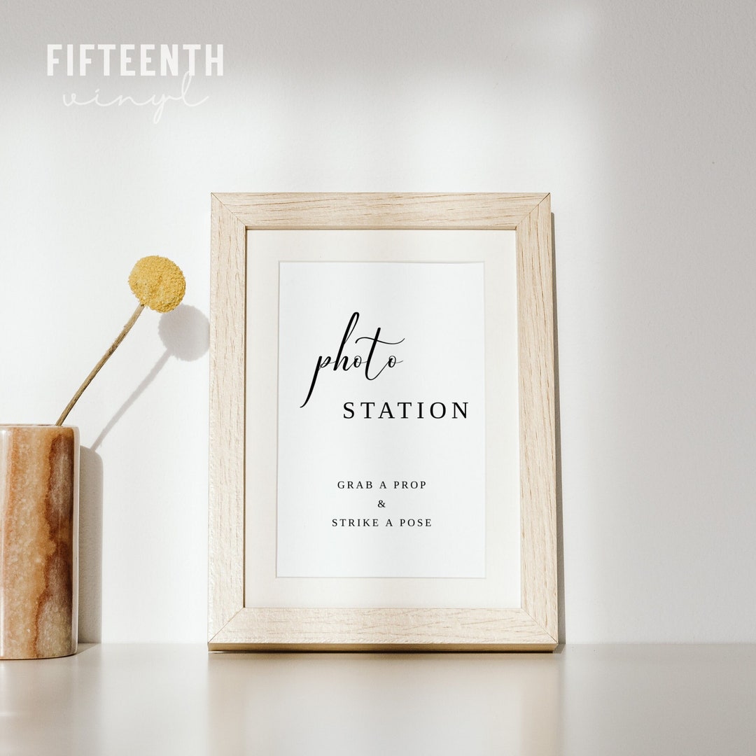 EVRUINEM Photo Station Sign, Printable Wedding Template, Download ...
