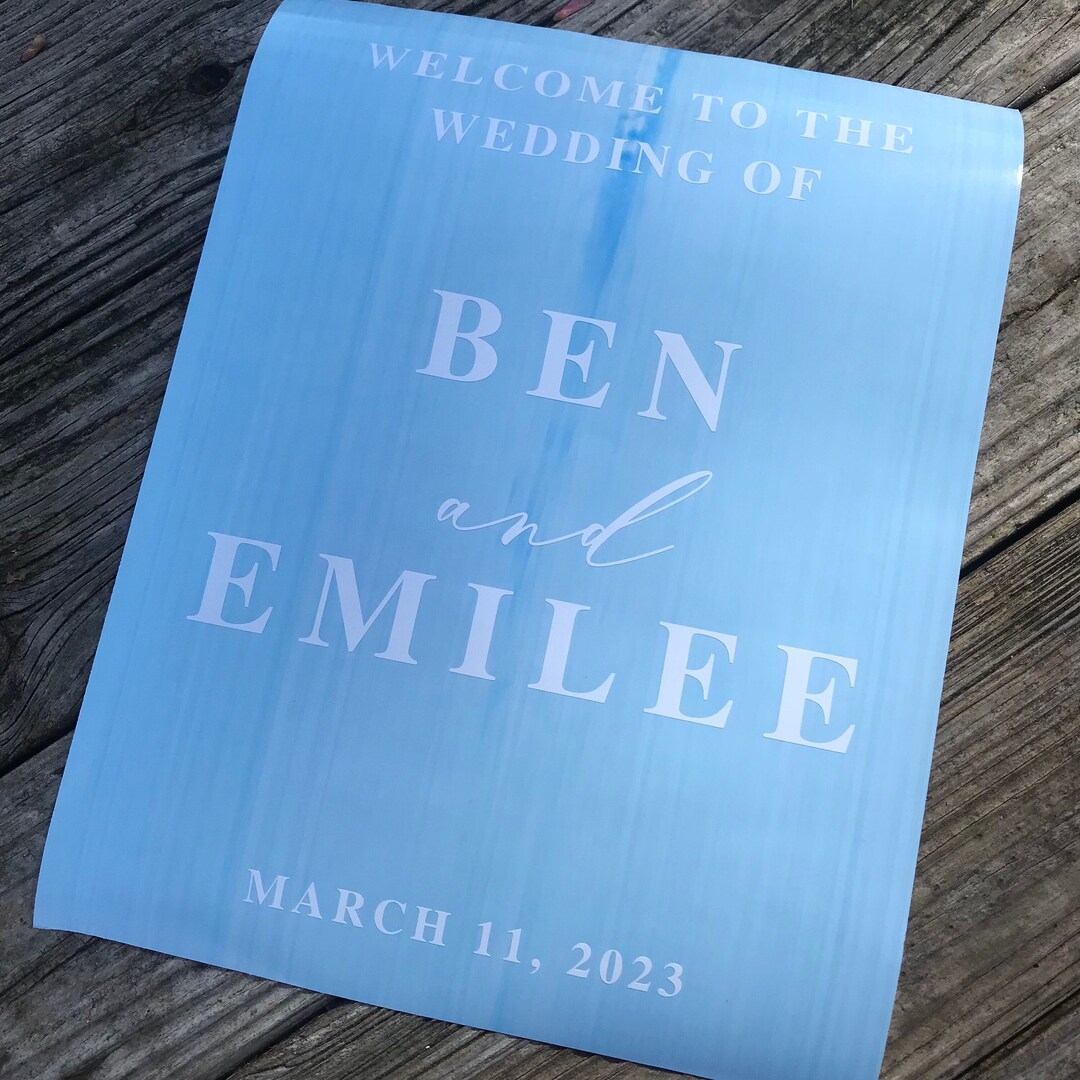 Custom Wedding Sign Vinyl Decal - Etsy