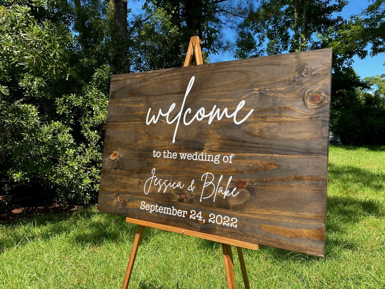 Custom Wedding Welcome Sign Vinyl Decal - Etsy