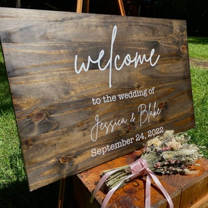 Custom Wedding Welcome Sign Vinyl Decal - Etsy