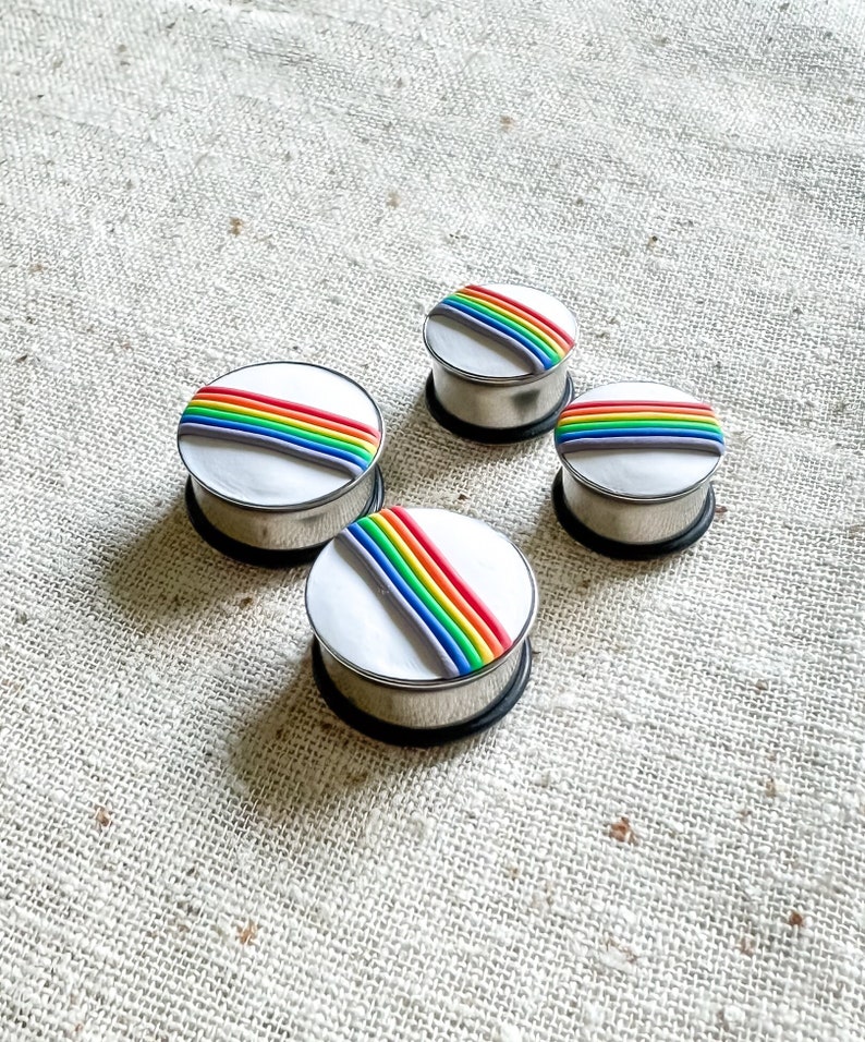 Stainless Steel Plugs, Polymer Clay Gauge, Single Flare Ear Stretching ...