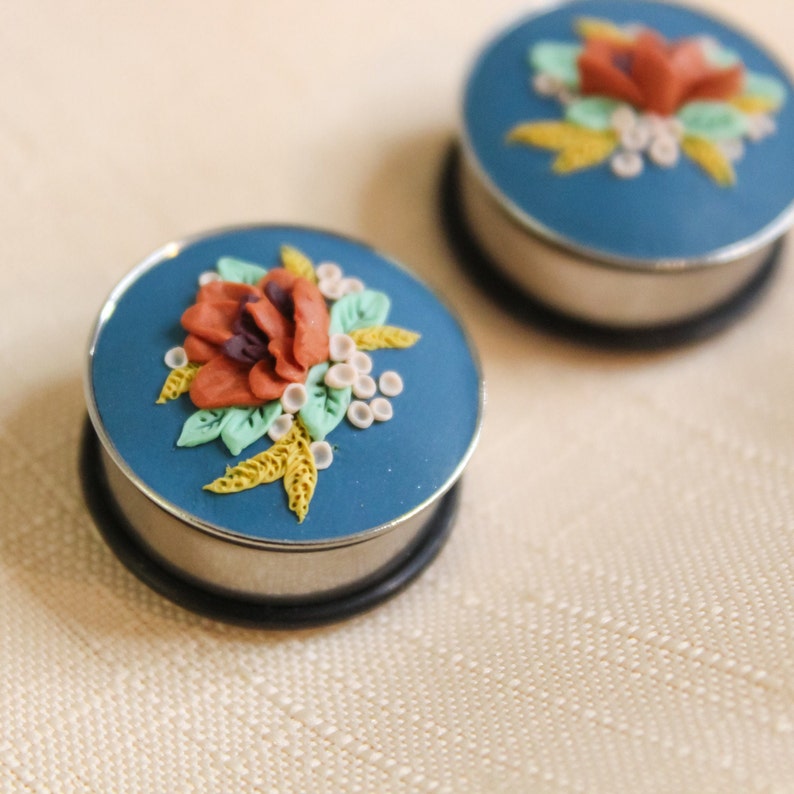 Stainless Steel Plugs Polymer Clay Gauges Single Flare Ear - Etsy