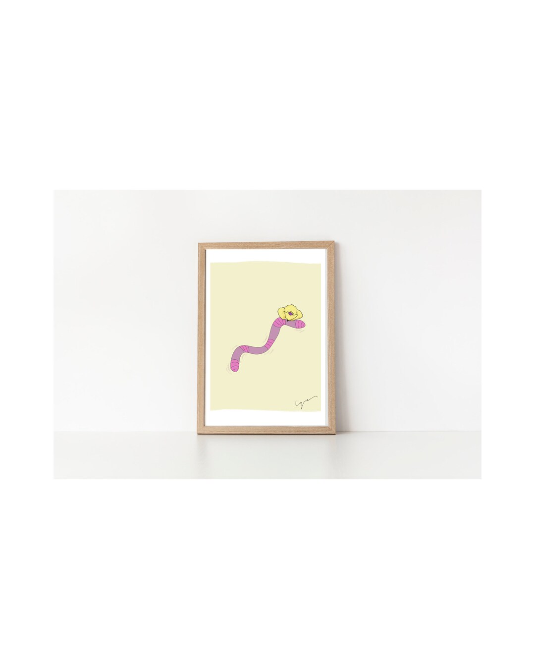 Worm Print, Colorful Worm Drawing, Kid Room Decor, Minimalist Art ...