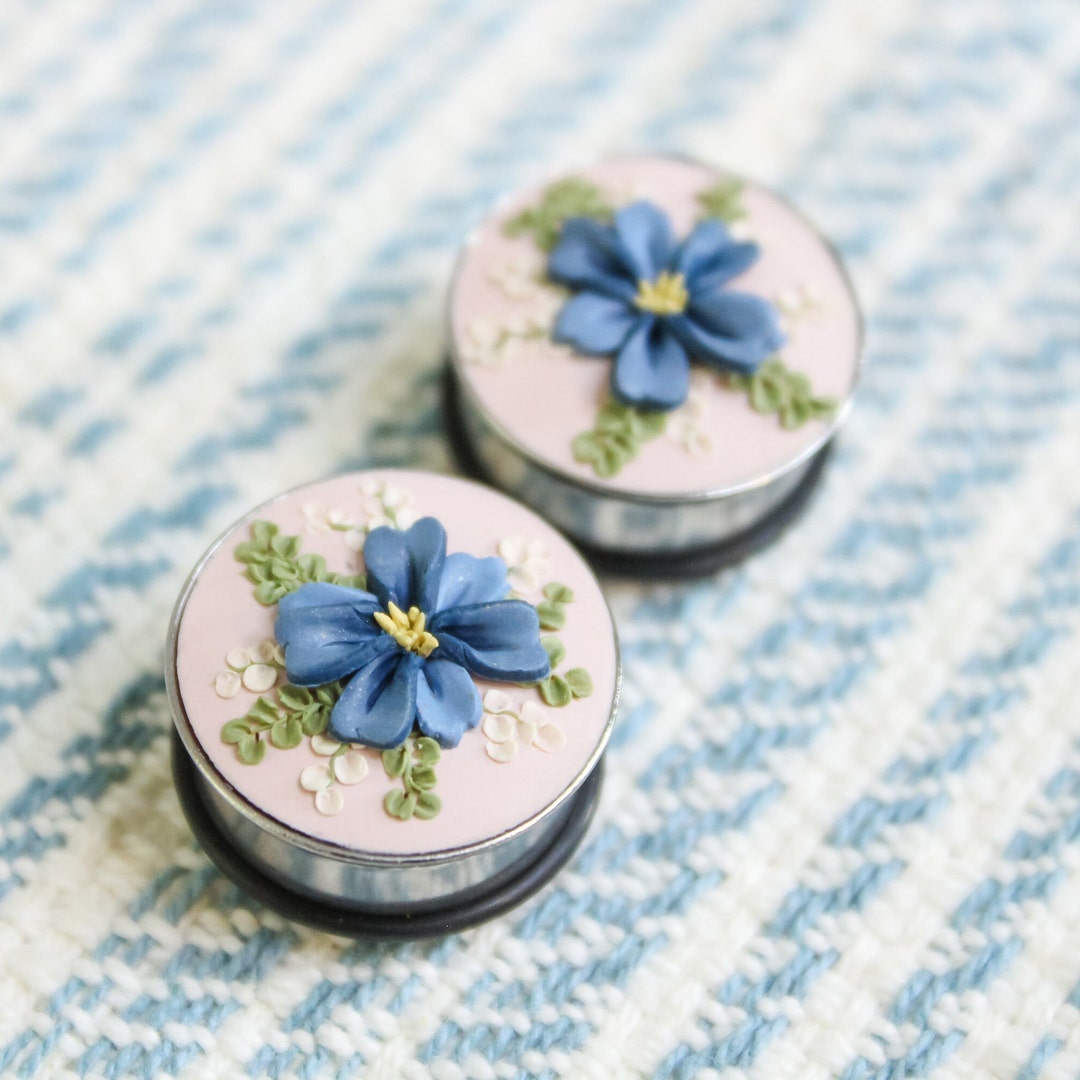Stainless Steel Plugs, Polymer Clay Gauges, Single Flare Ear Stretching ...