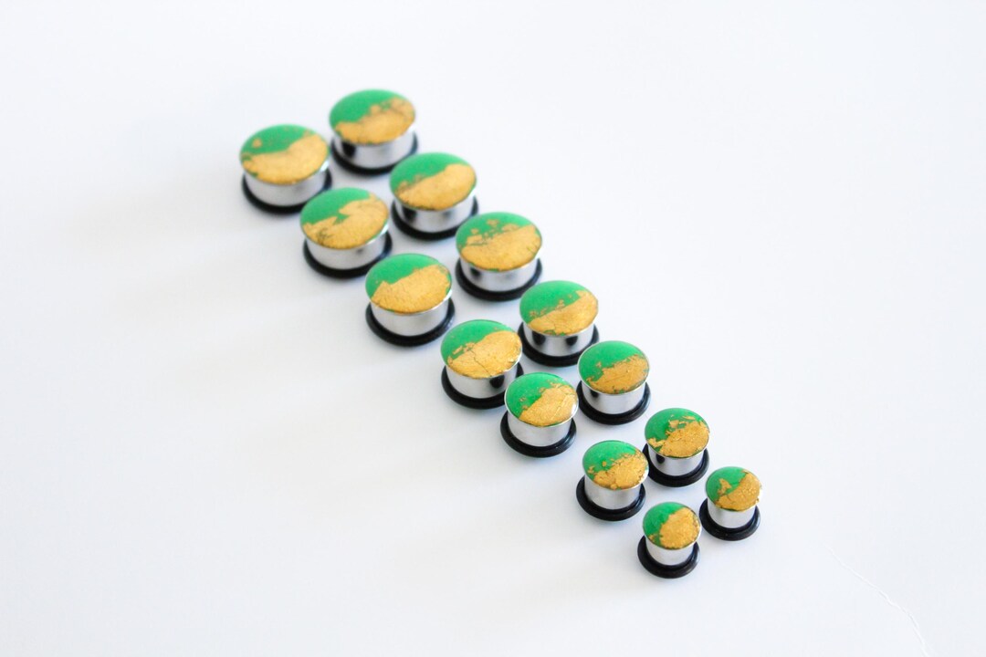 Custom Stainless Steel Plugs, Polymer Clay Gauge, Single Flare Ear ...