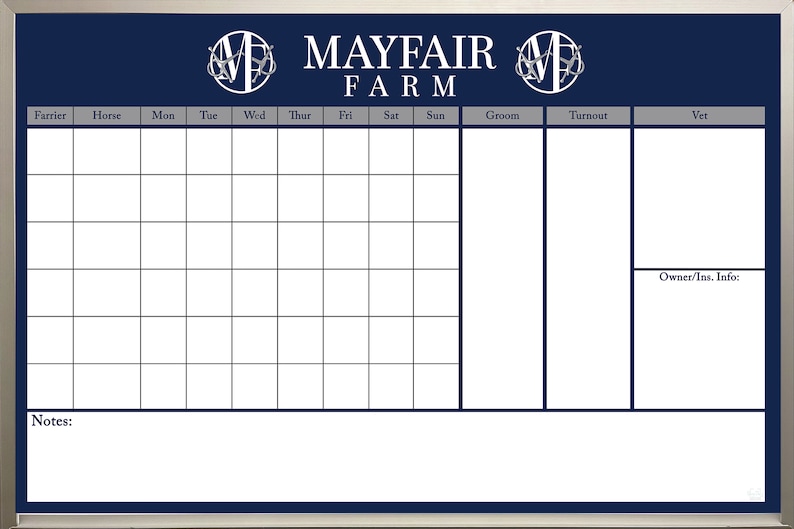 Non-magnetic Custom Printed Dry Erase Boards for Equestrians - Feed ...