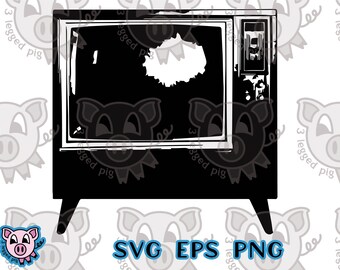 Vintage Television Stickers - Etsy