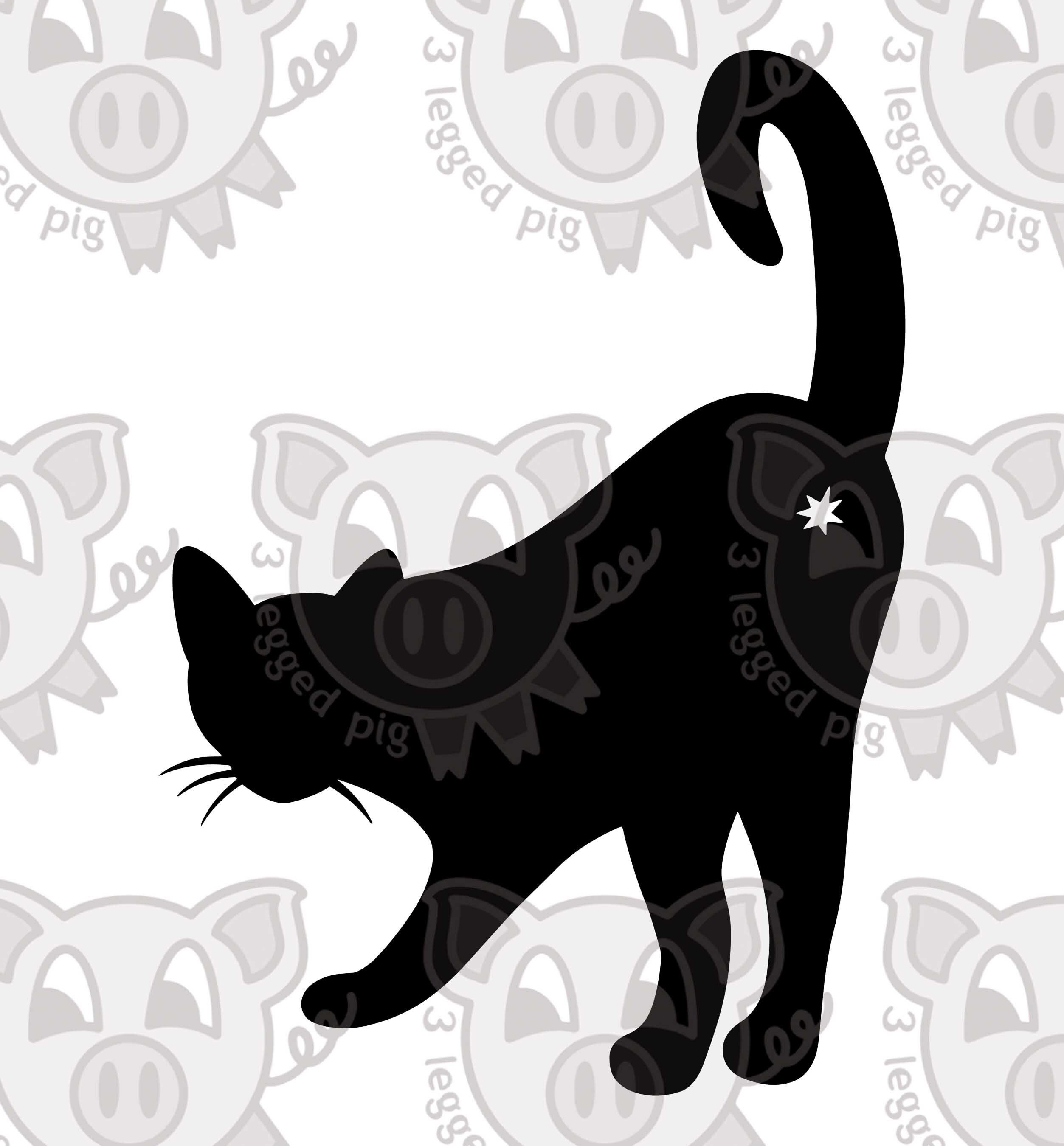 Scrapbooking Eps Png svg Cat Butt Silhouette Cut File Craft Supplies ...