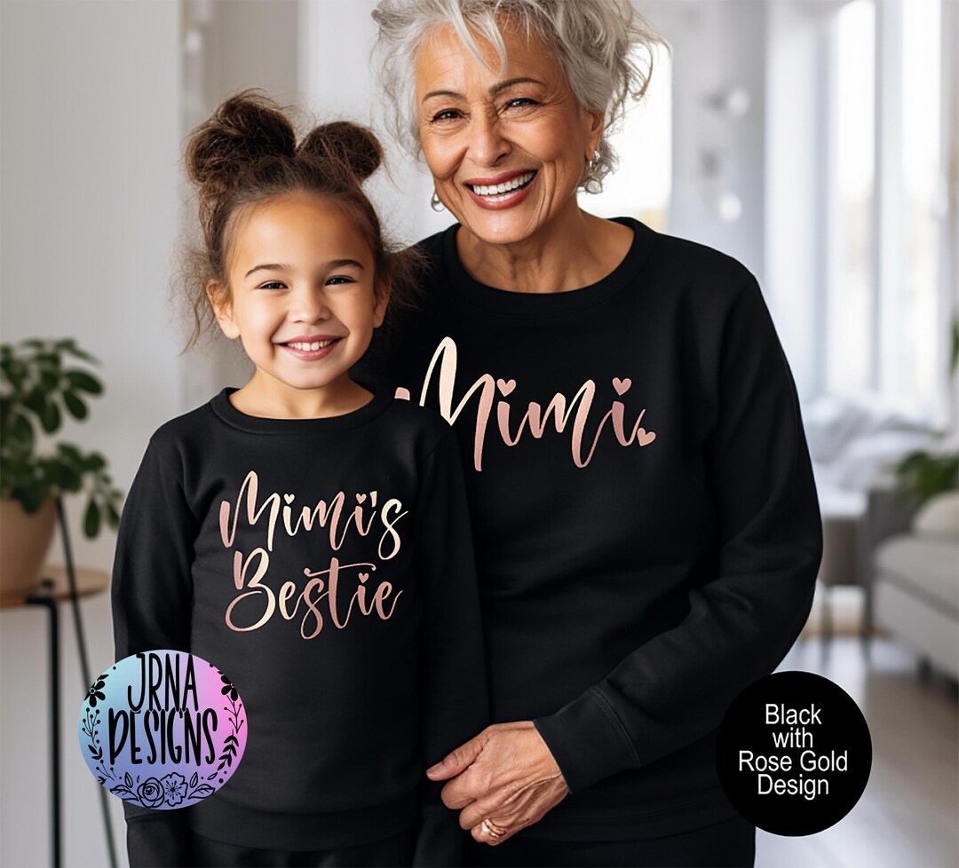 Personalized Mimi and Mimi's Bestie SVG, Matching PNG, Grandmother Svg , Yaya Bestie Svg, Mimi ...
