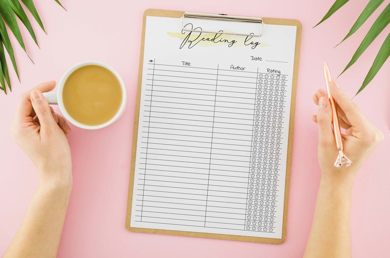 Reading Log Printable Tracker A4, A5 & Letter PDF Digital Download - Etsy