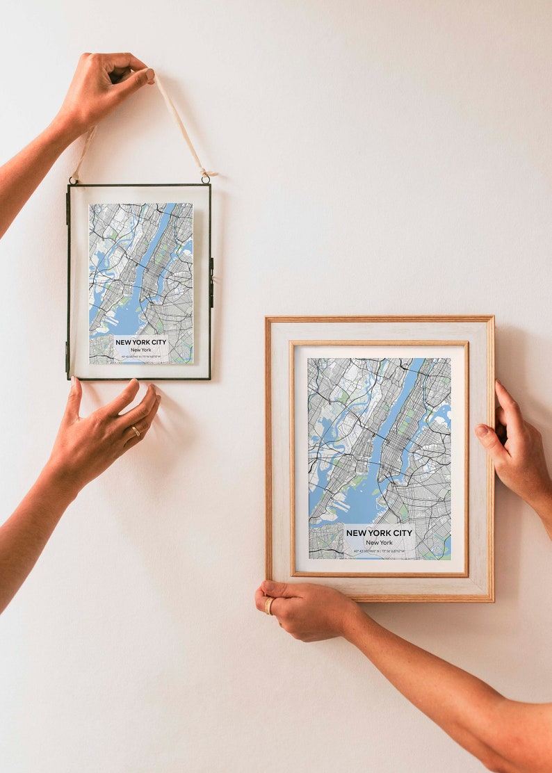 New York City Map Printable United States Map Poster Digital Download ...