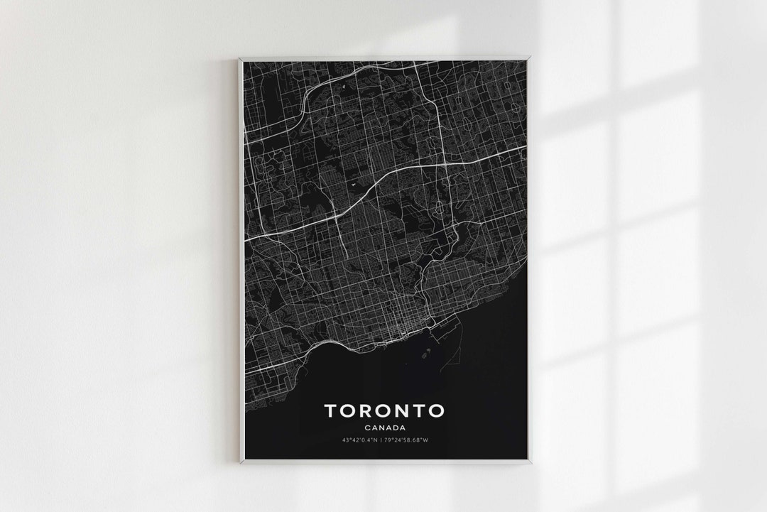 Toronto City Map Personalized Map Poster Custom Map Print - Etsy