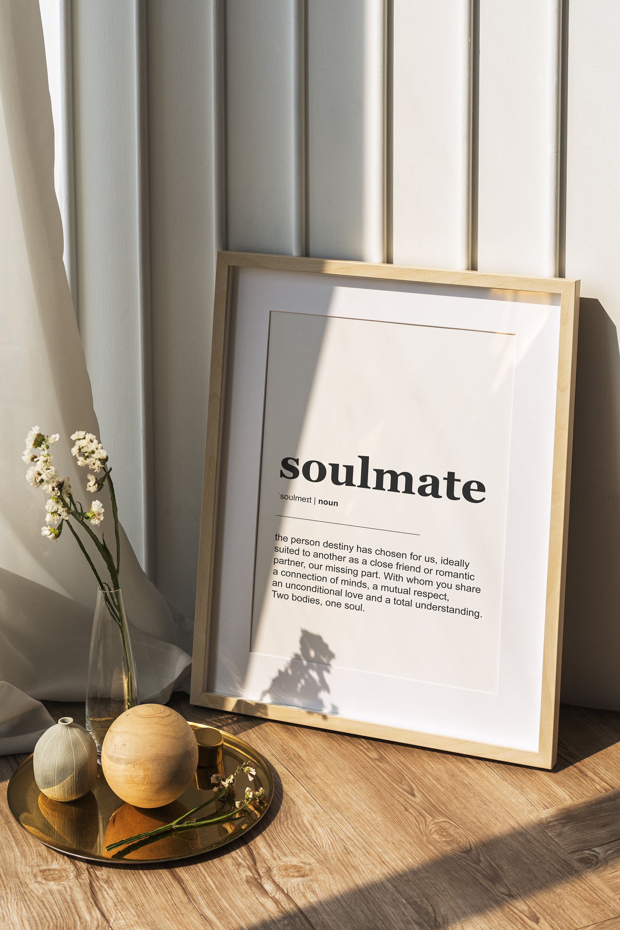 Soulmate Definition Poster Digital Dictionary Print Personalized ...