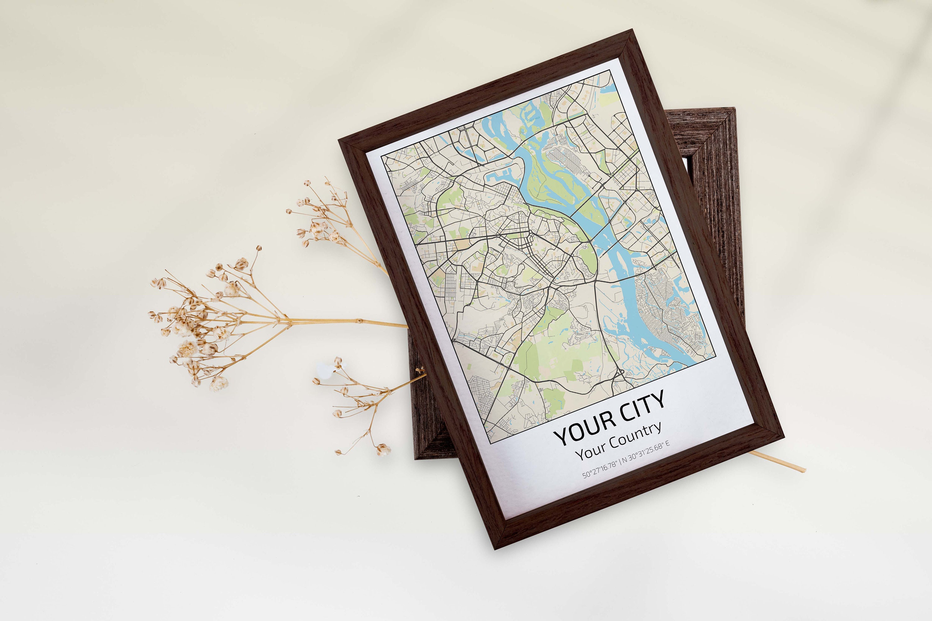 Custom City Map Print Personalized Map Poster Any City Any - Etsy