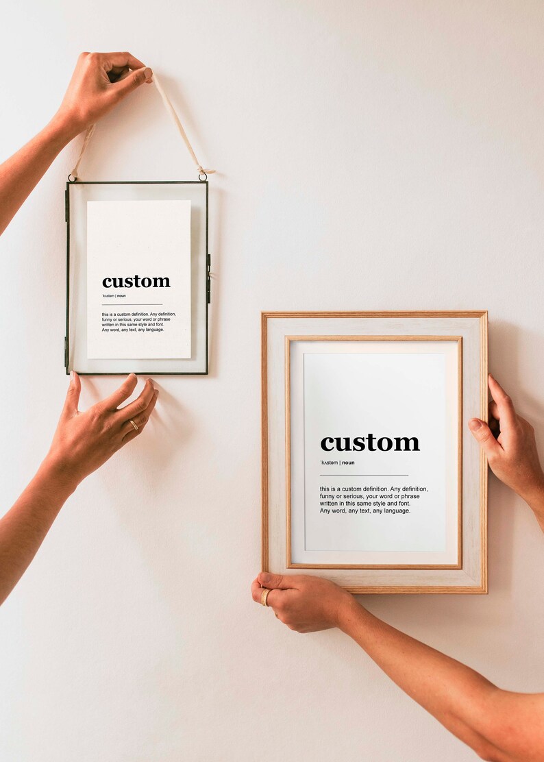 Custom Definition Poster Digital Dictionary Print - Etsy