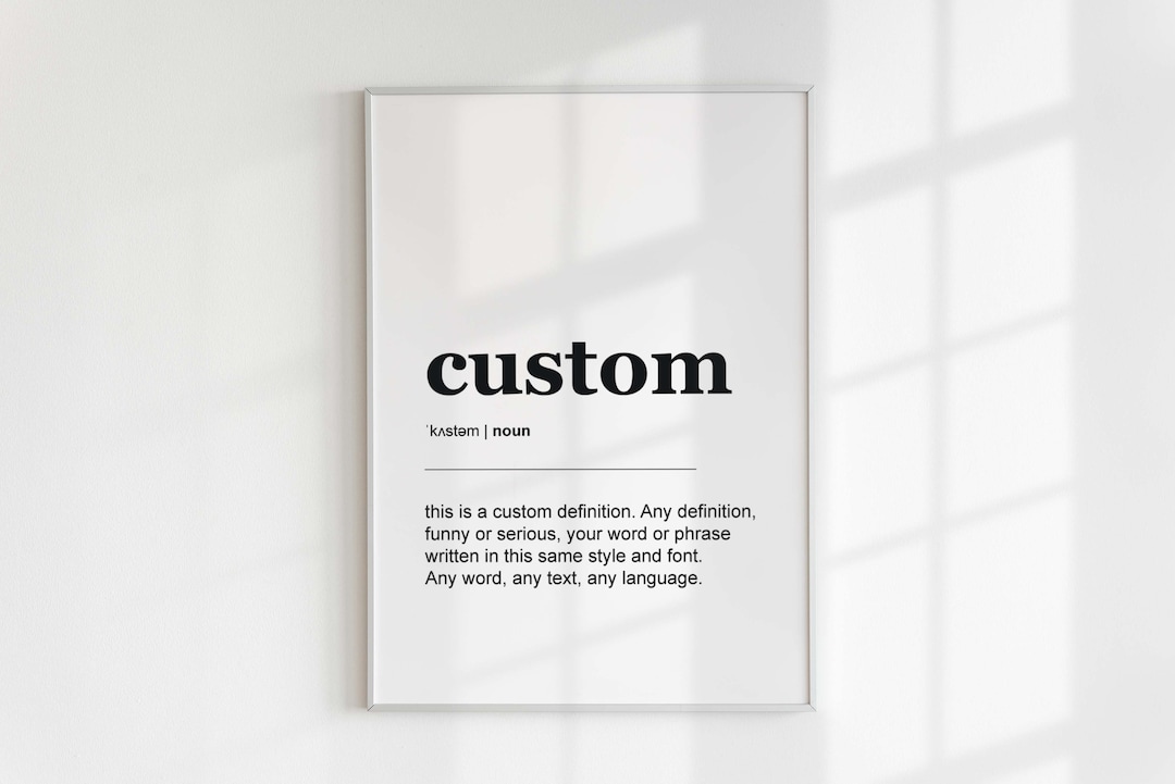 Custom Definition Poster Digital Dictionary Print Personalized Birthday ...