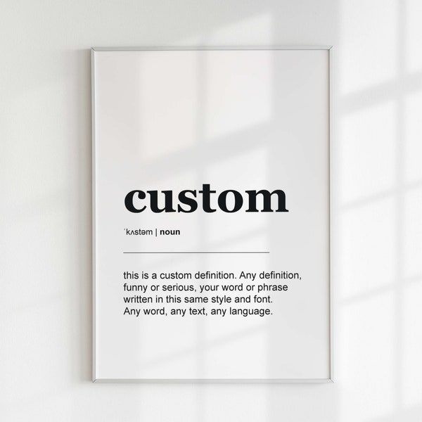 Definition Poster Etsy