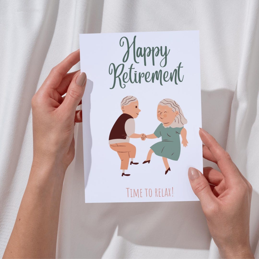 Funny Retirement Congratulations Card Printable Retirement Card Folded ...