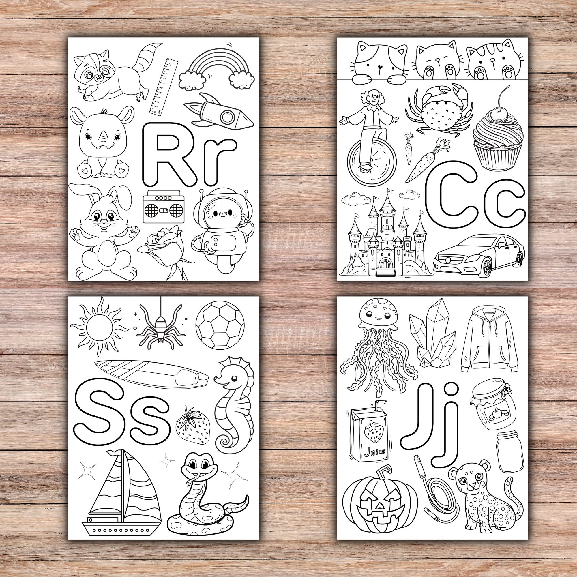 36 Alphabet Numbers Coloring Pages for Kids Digital Download - Etsy