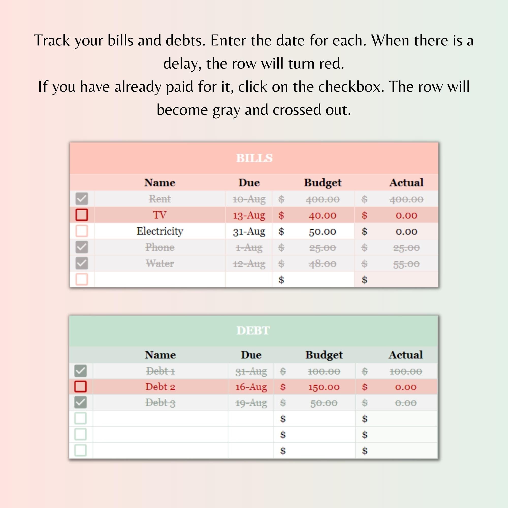 Budget Spreadsheet for Google Sheets Financial Planner for - Etsy