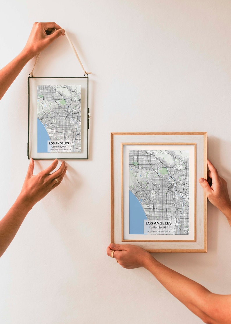 Los Angeles Map Print Printable California Map Poster Digital - Etsy