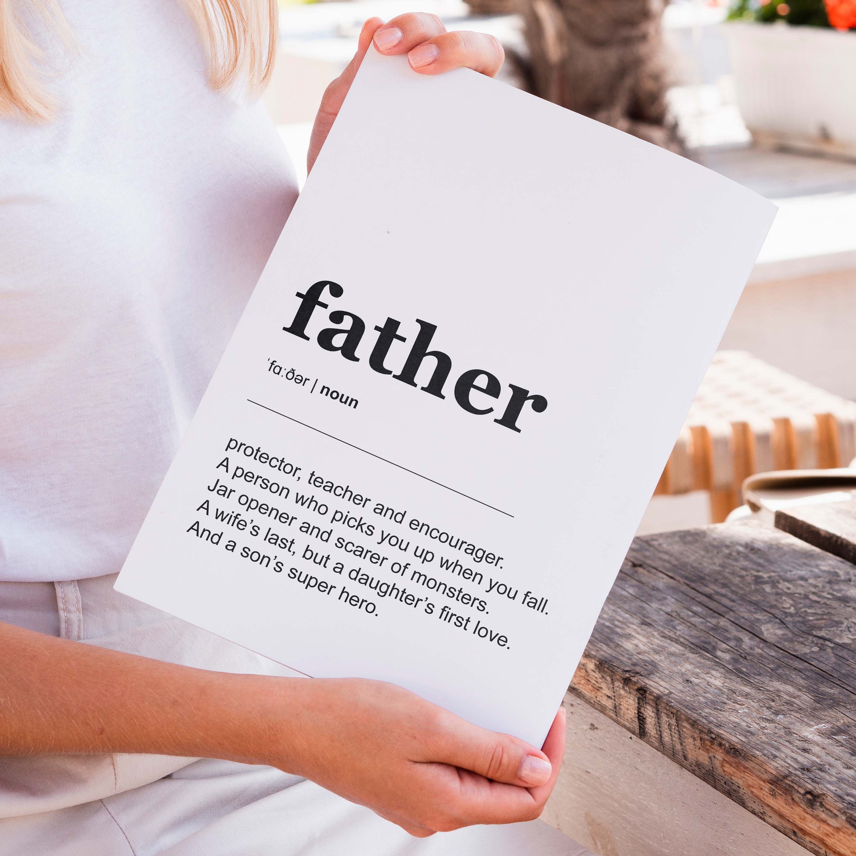 Father Definition Poster Digital Dictionary Print Personalized - Etsy