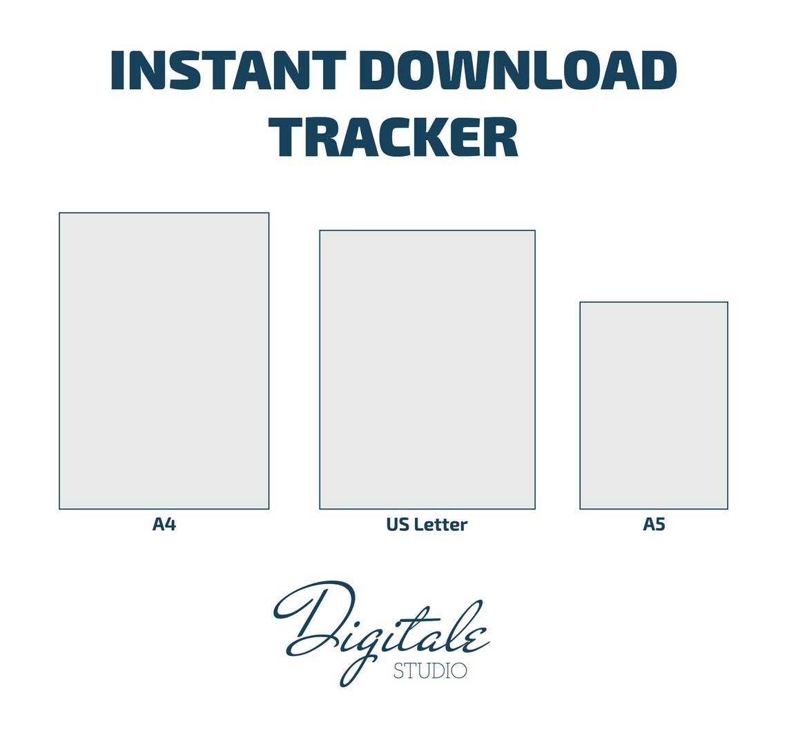 Exercise Tracker Printable Monthly Fitness Log A4 A5 & - Etsy