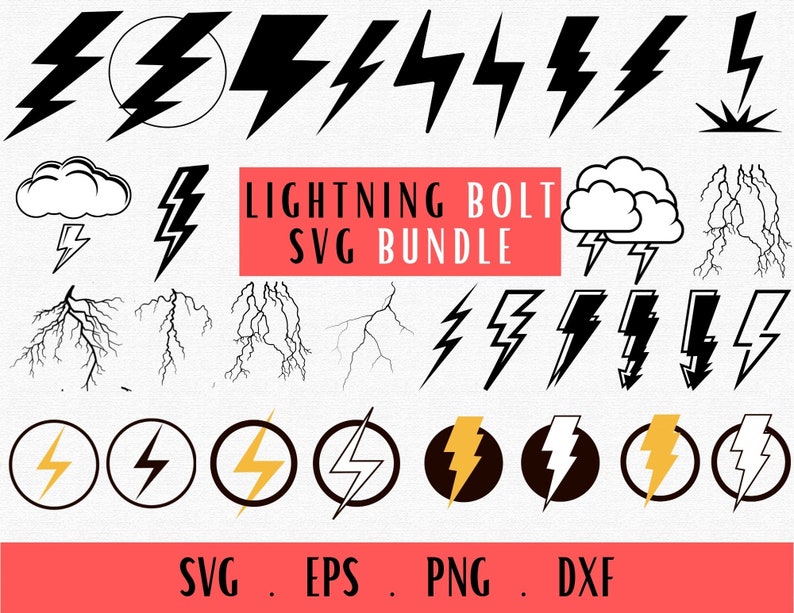 Lightning Bolt Svg Lightning Bolt Png Thunder Bolt Svg - Etsy