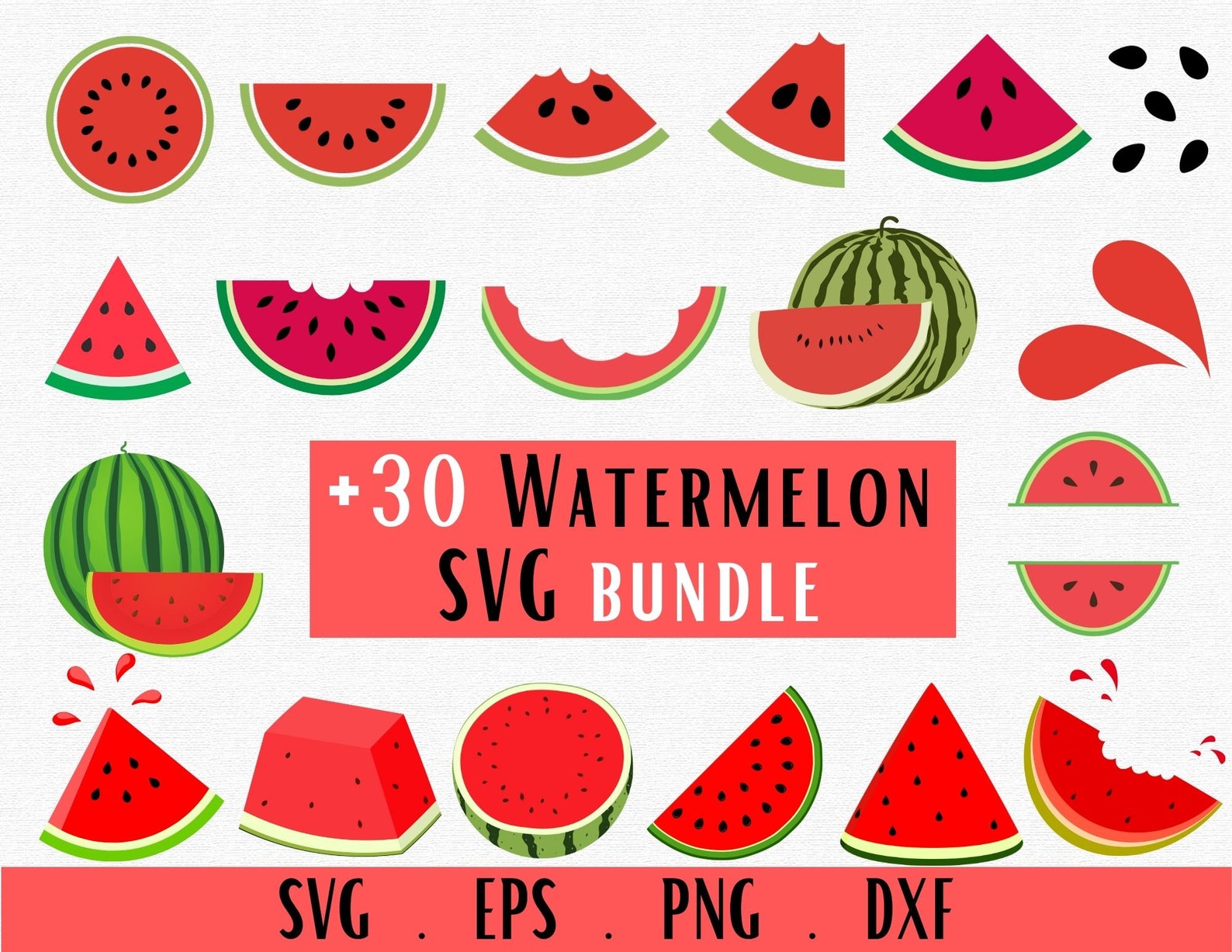 Watermelon Svg Watermelon Png Watermelon Slice SVG Summer - Etsy
