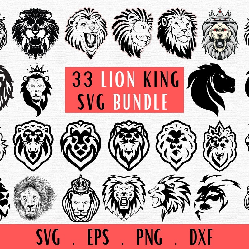 Lion Head Svg - Etsy
