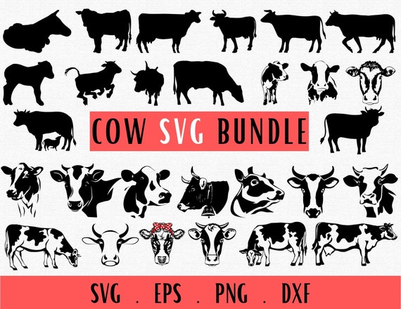 Cow Svg Cow Head Svg Farm Animal Svg Cute Cow Svg Farm - Etsy