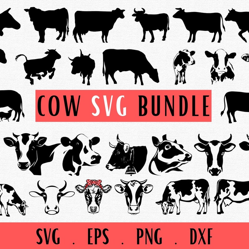 Cow Svg - Etsy