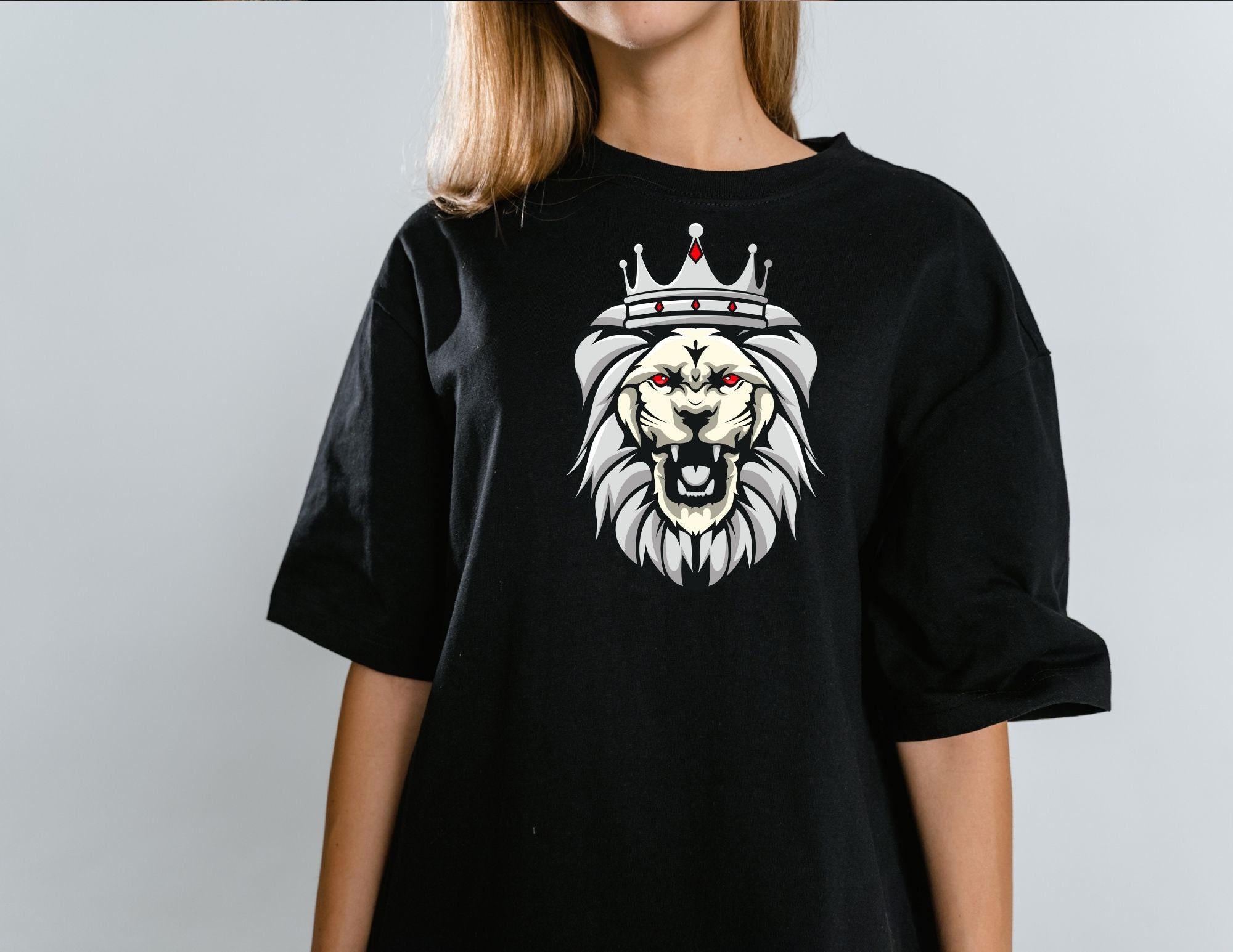 Rey León svg cabeza de león svg león svg corona de cabeza - Etsy México