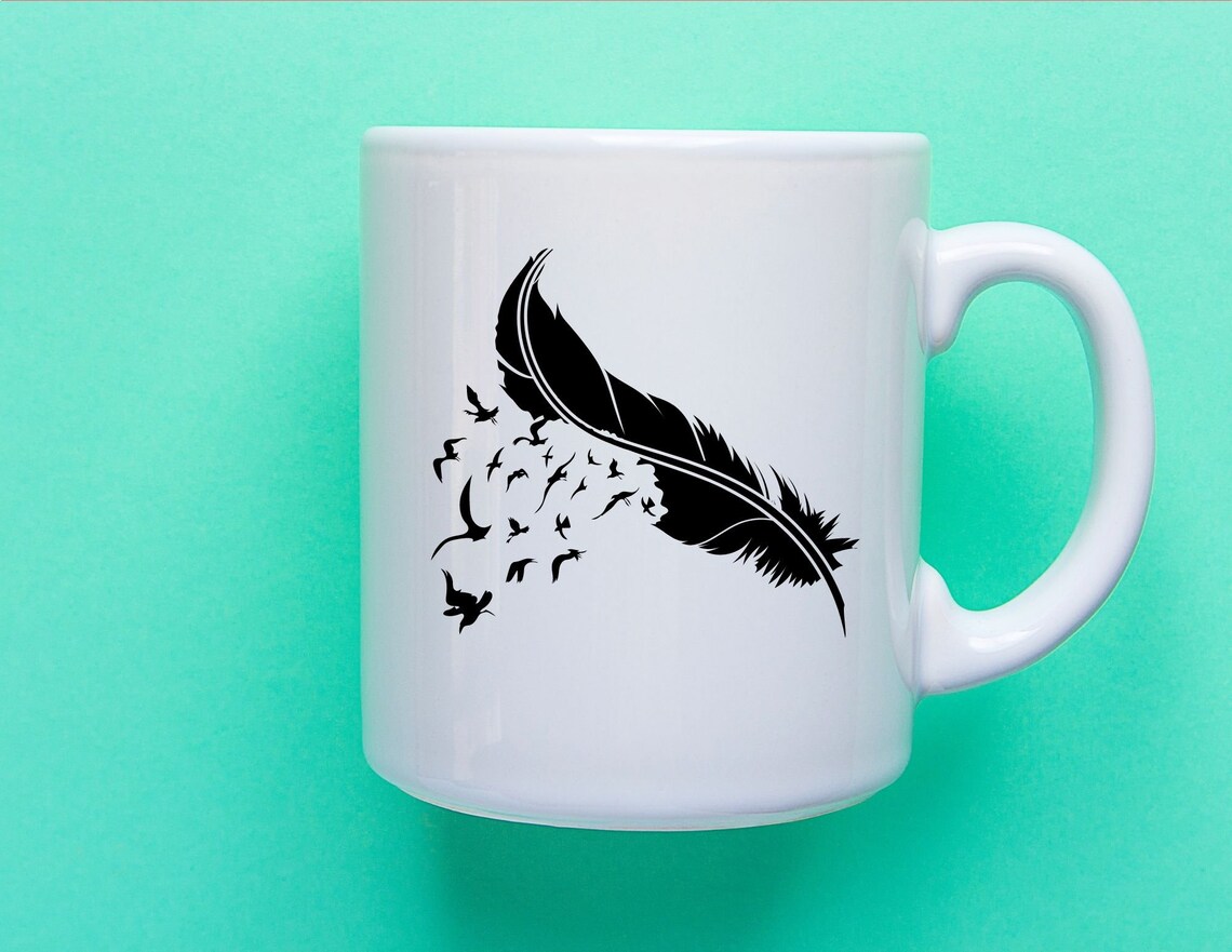 Feather SVG Feather Clipart Feather Silhouette Peacock Svg - Etsy