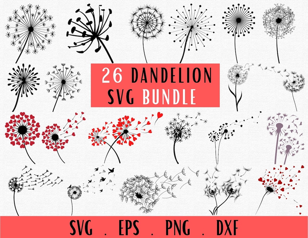 Pusteblume Svg, Pusteblume Svg Bundle, Pusteblume Png, Clipart, Vektor ...