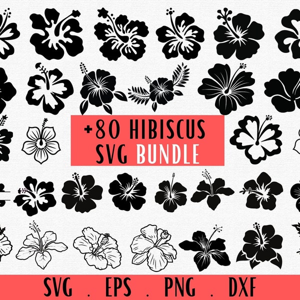 Hibiscus Svg - Etsy