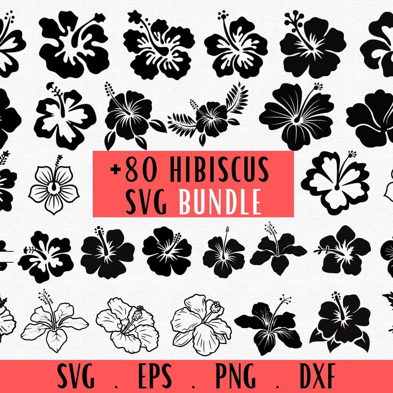 Hawaiian Flower Svg - Etsy