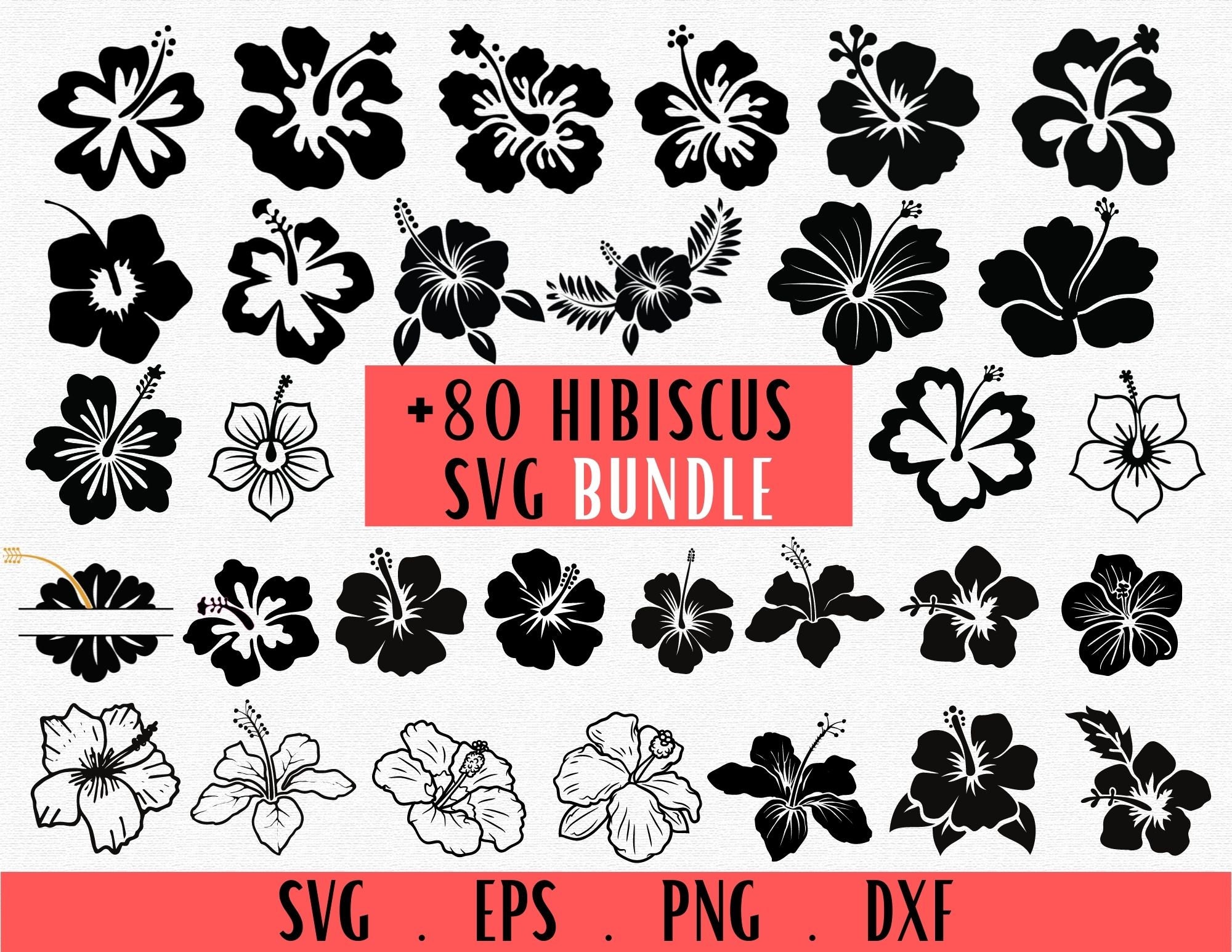 Hibiscus Svg HIBISCUS Png Cut Files Tropical Flower Svg - Etsy Canada