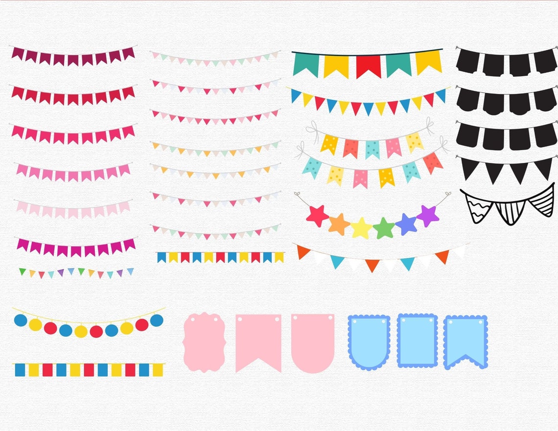 Bunting Banner Svg Bunting Birthday SVG Bunting Banner SVG - Etsy