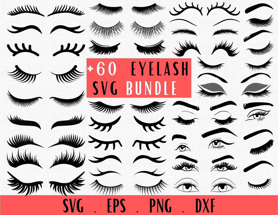 Eyelashes Svg Eyebrows Svg Lashes Svg Lash Extensions Svg - Etsy