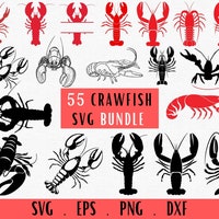 Crawfish Svg - Etsy